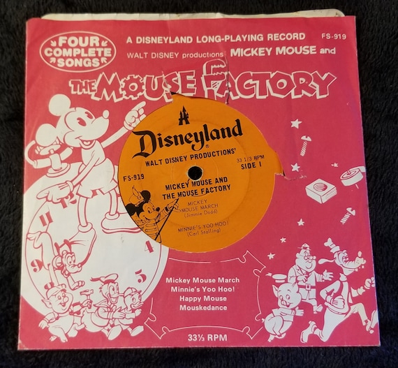 Walt Disney's the Mouse Factory 33 1/3 Record 1970s - Etsy