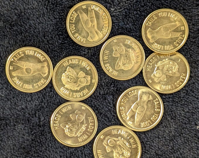 Vintage Novelty Coins | “heads I Win, Tails You Lose” Bachelor Party ...