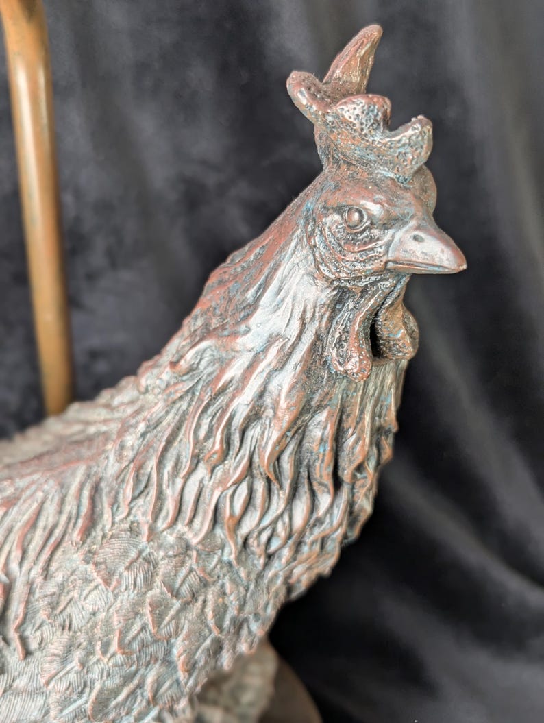 Vintage French Country Rooster Lamp | 25” Tall | Rustic Farmhouse Decor ...