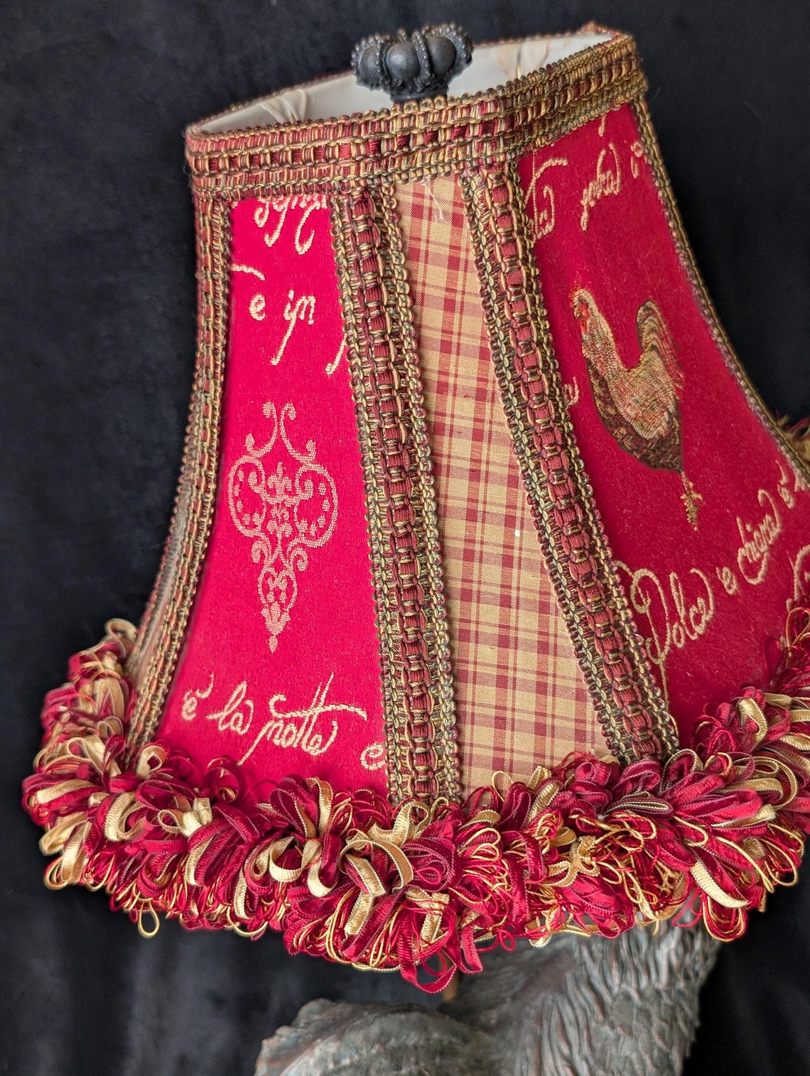 Vintage French Country Rooster Lamp | 25” Tall | Rustic Farmhouse Decor ...