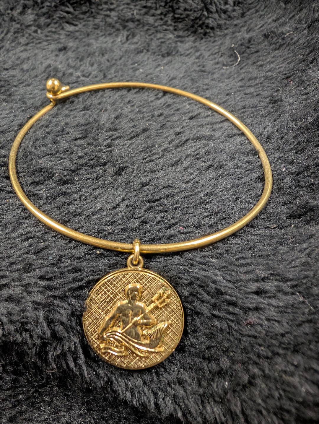 Vintage Anson Karatclad Gold Neptune Charm Bracelet | Mythological ...