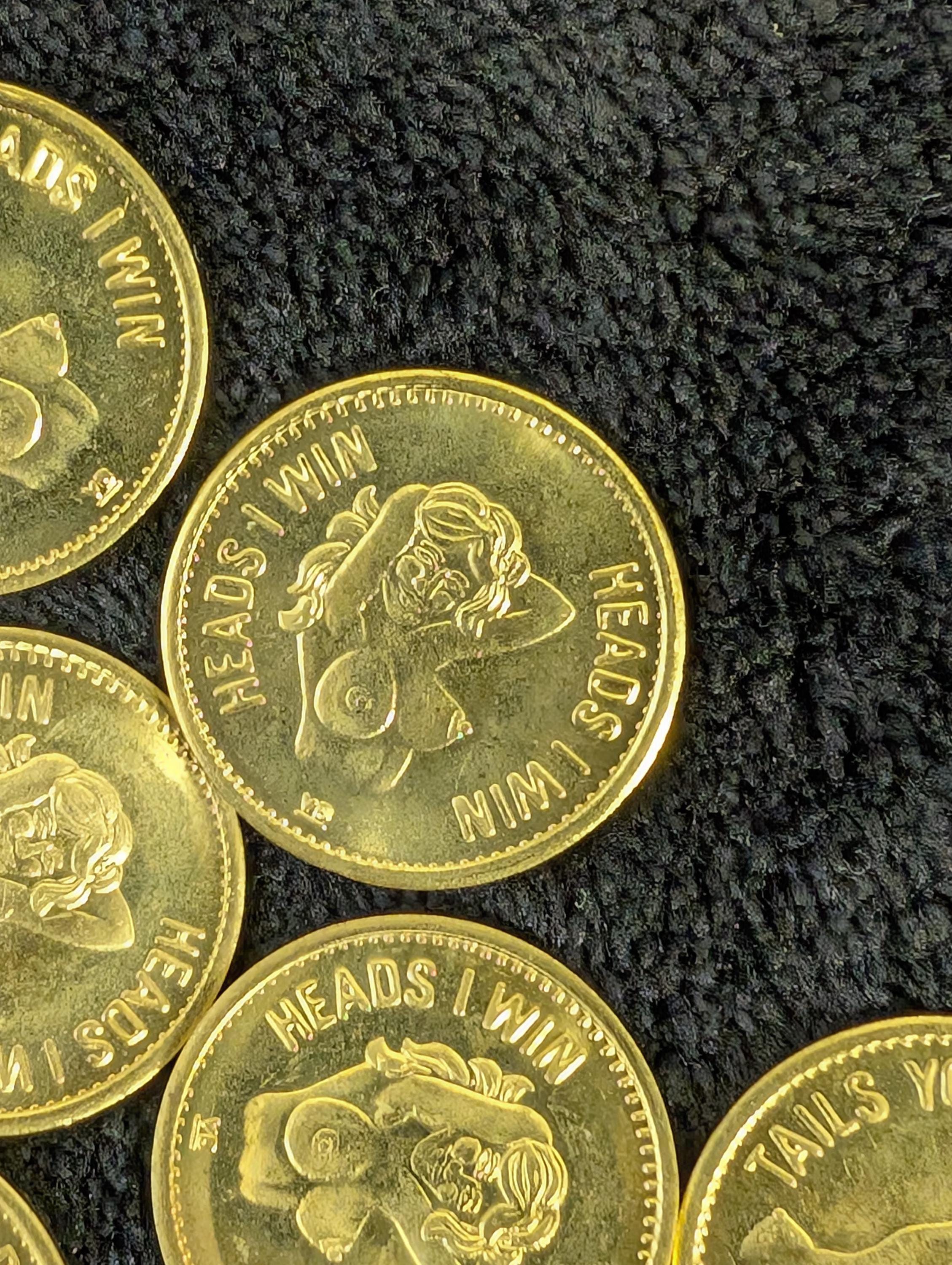Vintage Novelty Coins | “heads I Win, Tails You Lose” Bachelor Party ...