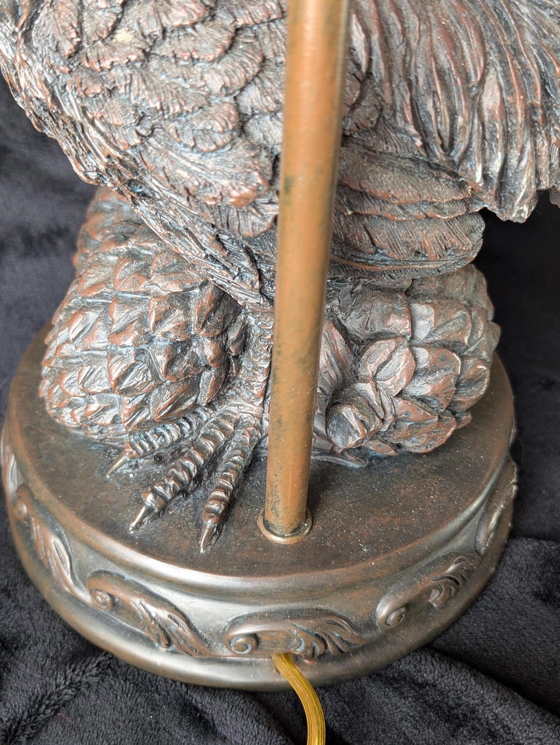 Vintage French Country Rooster Lamp | 25” Tall | Rustic Farmhouse Decor ...