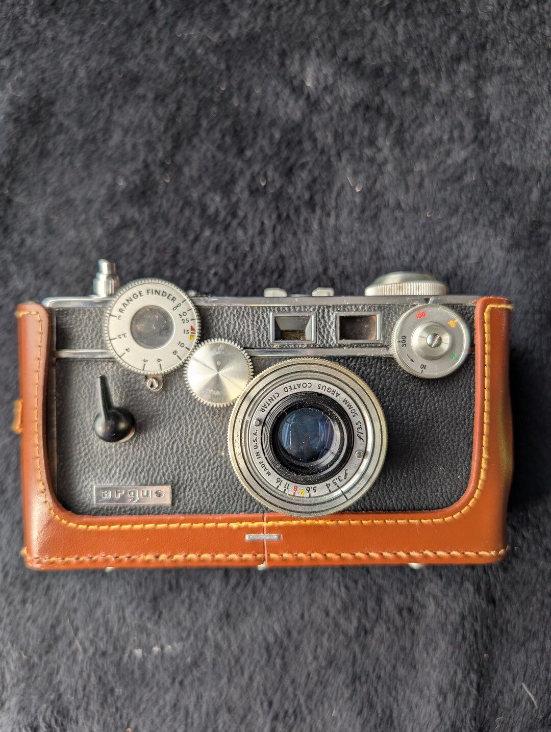 Vintage Argus C3 the Brick 35mm Camera Leather Case missing Strap ...