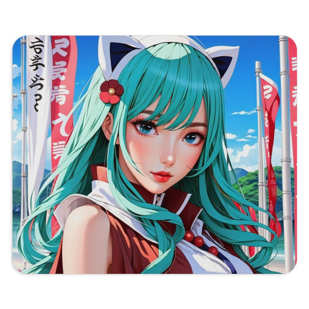 Anime Cat Girl Anime Girl Mouse Pad Anime Mouse Mat Anime Girl Manga Mousepad Comic Mat