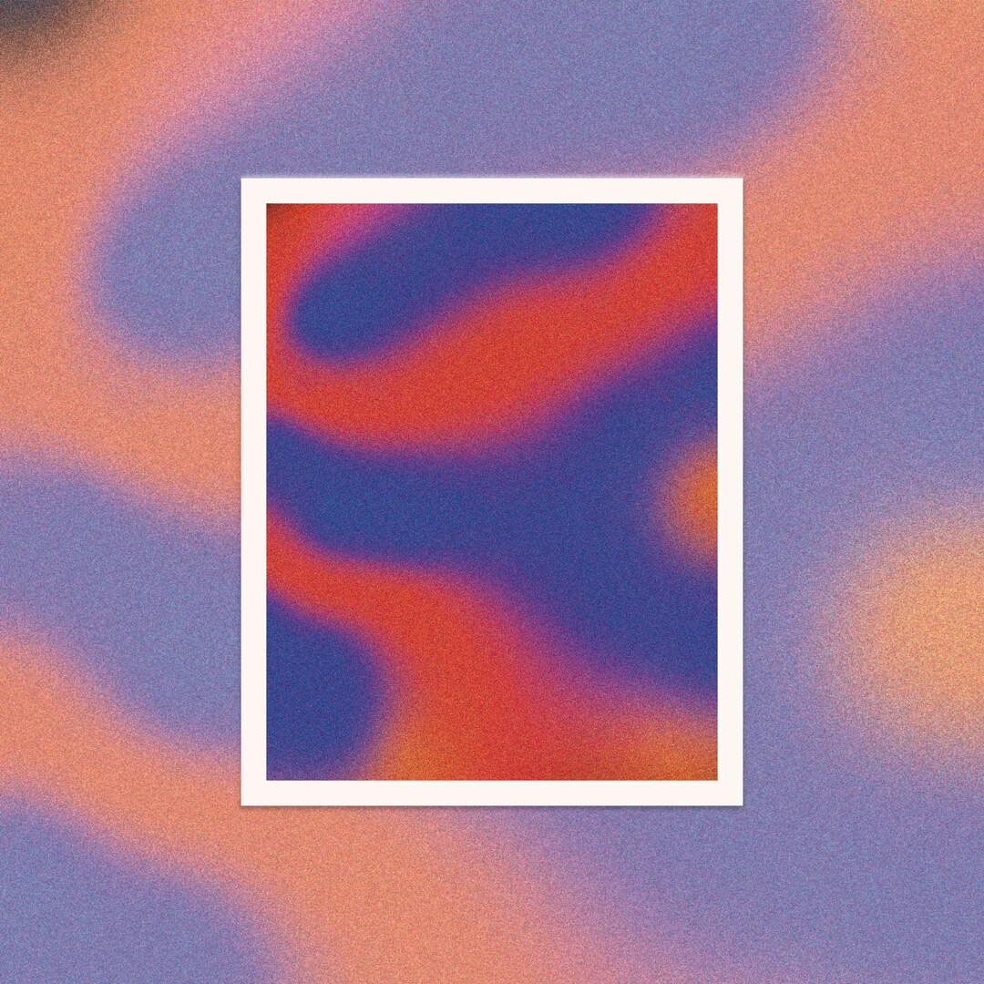 Gradient Wall Art, Trippy Gradient Wall Art, Dopamine Decor ...
