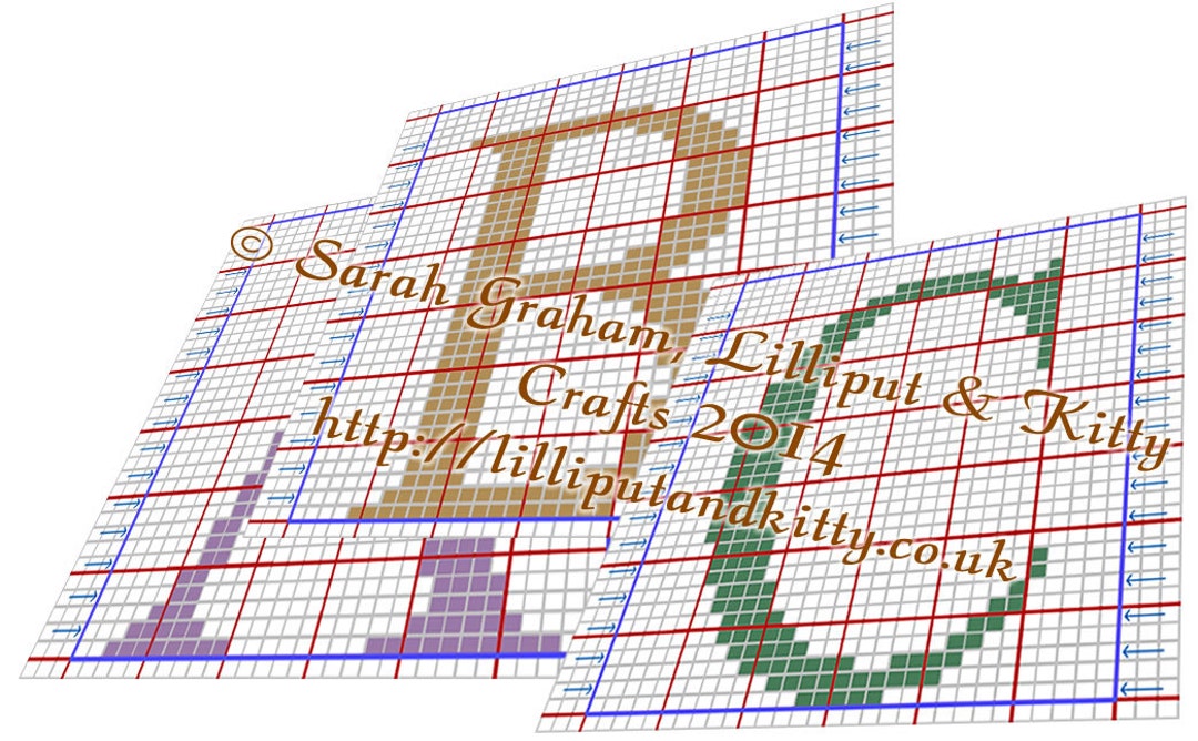 Knitting Charts for Capital Letters Times New Roman Font - Etsy
