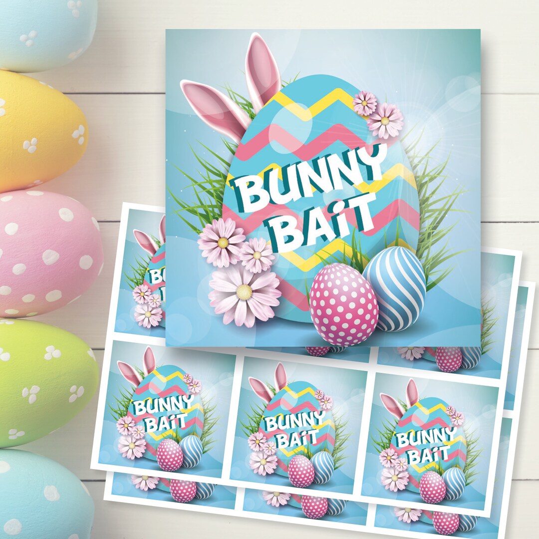 Easter Bunny Bait Gift Tags Printable Digital Download - Etsy