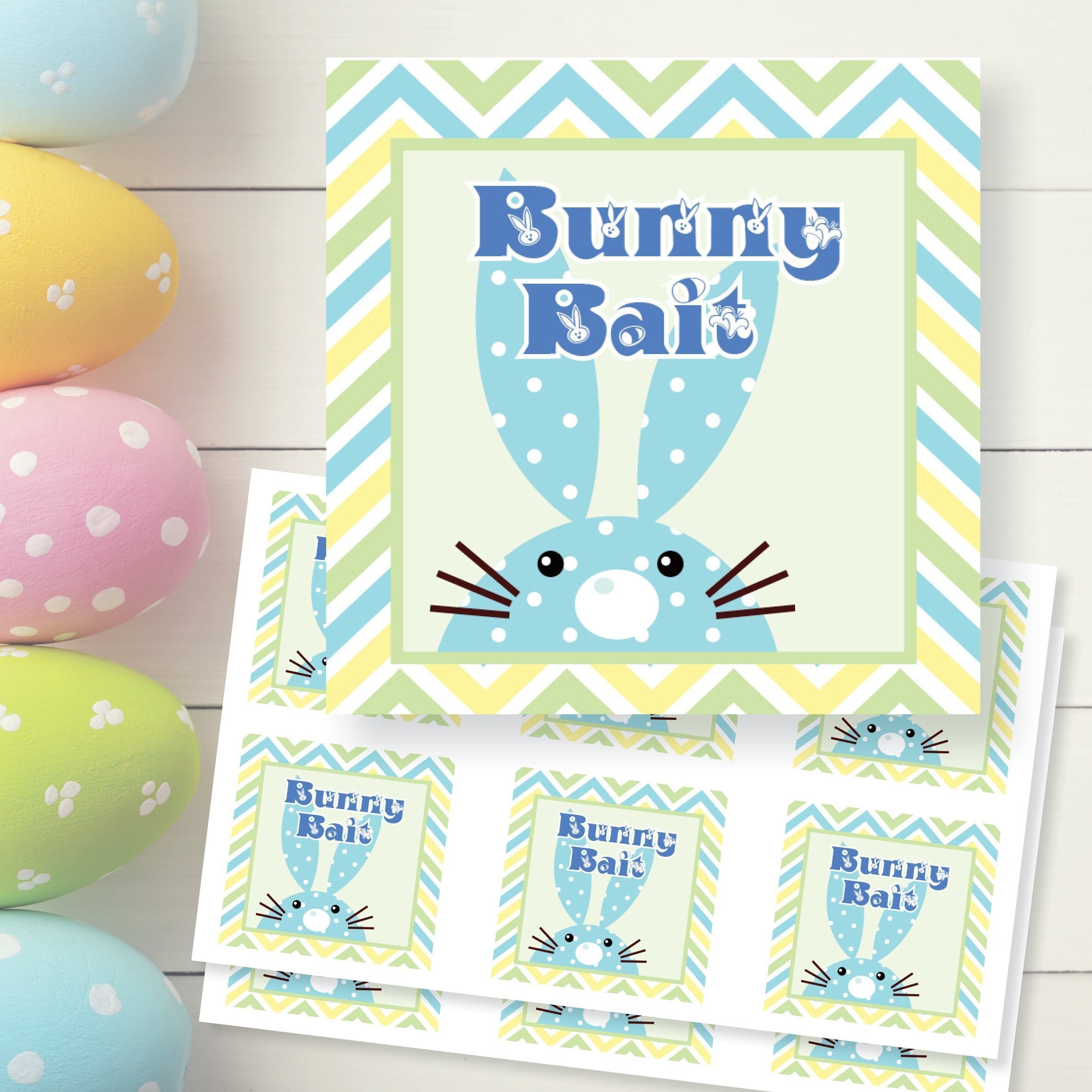 Easter Bunny Bait Gift Tags Printable Digital Download - Etsy