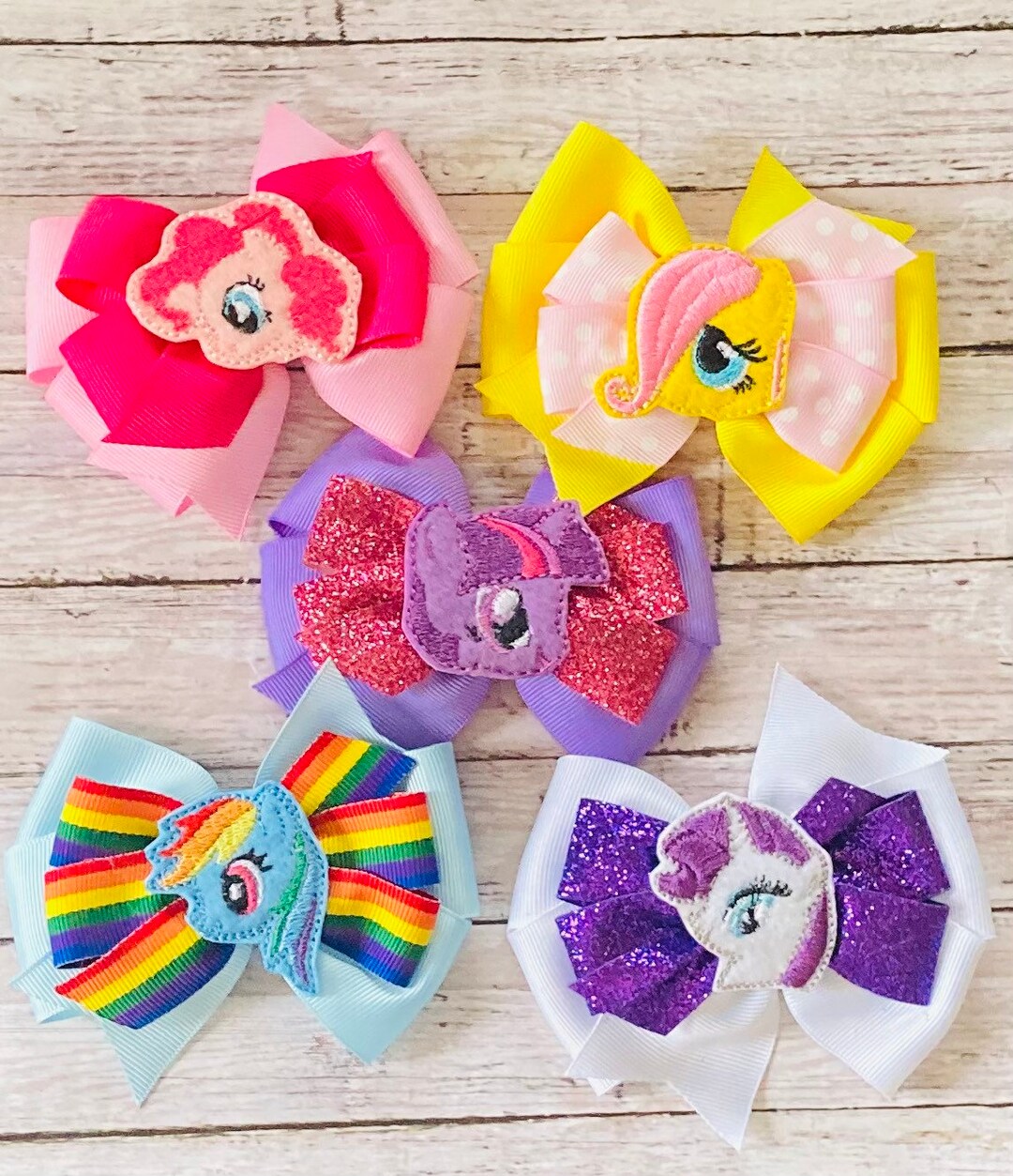 My Little Pony Set of Bows - Etsy