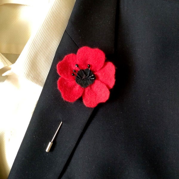 Felt Poppy - Etsy
