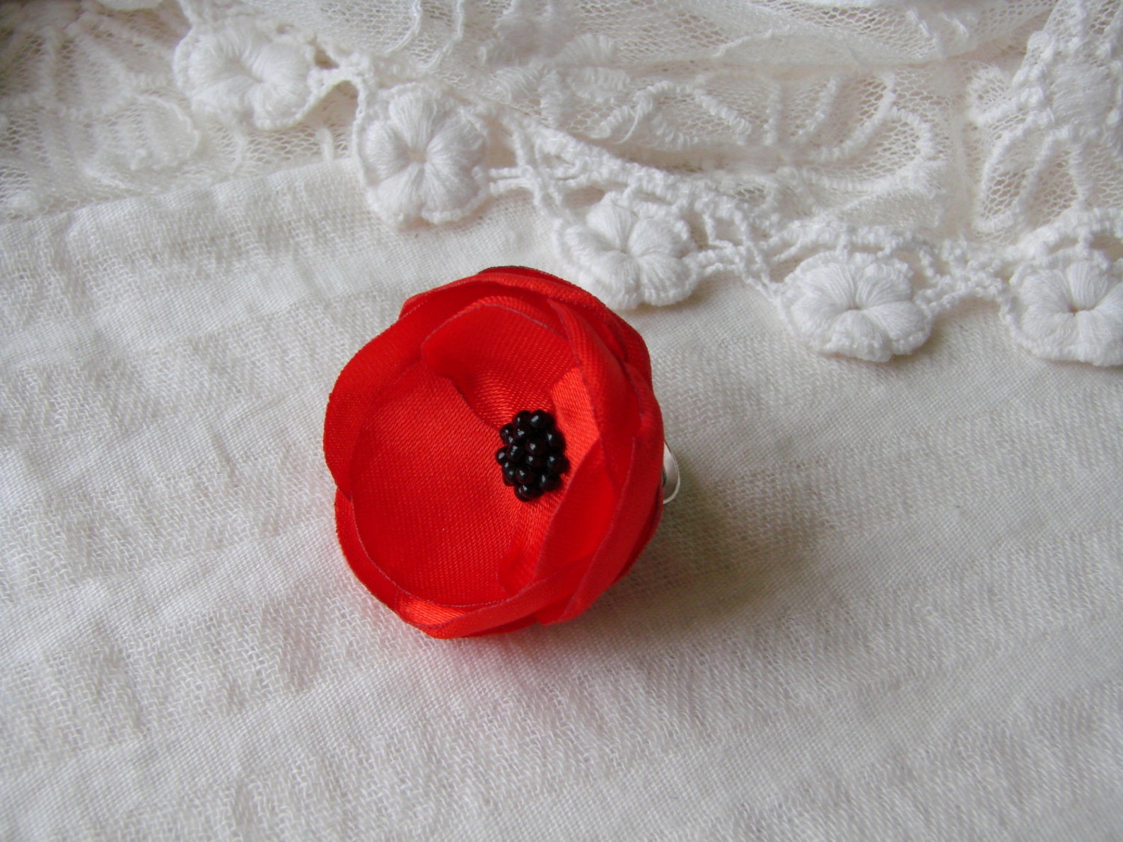 Poppy Ring Bridesmaids Gift Poppy Lover Ring Red Flower Summer - Etsy