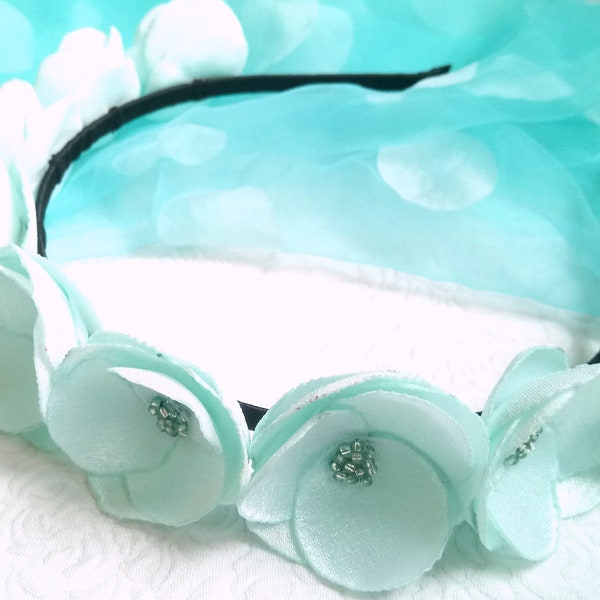 Aqua Flower Crown - Etsy