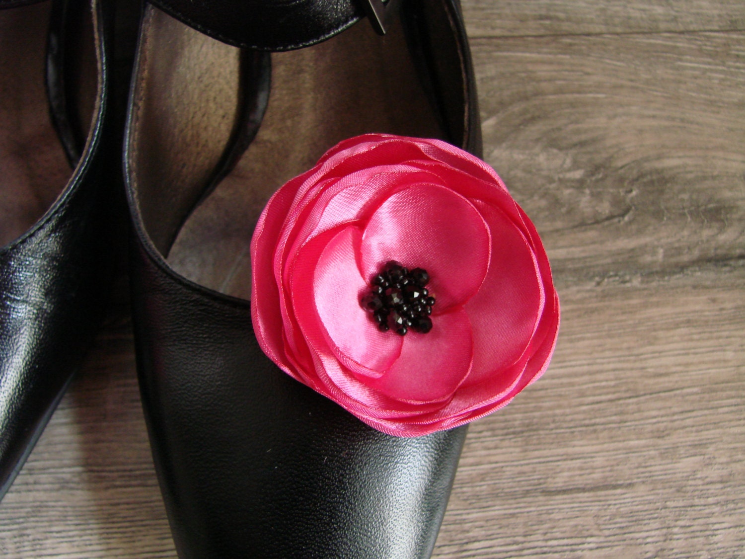 Pink shoe clips Pink shoe accessorry PInk flower shoe clips | Etsy