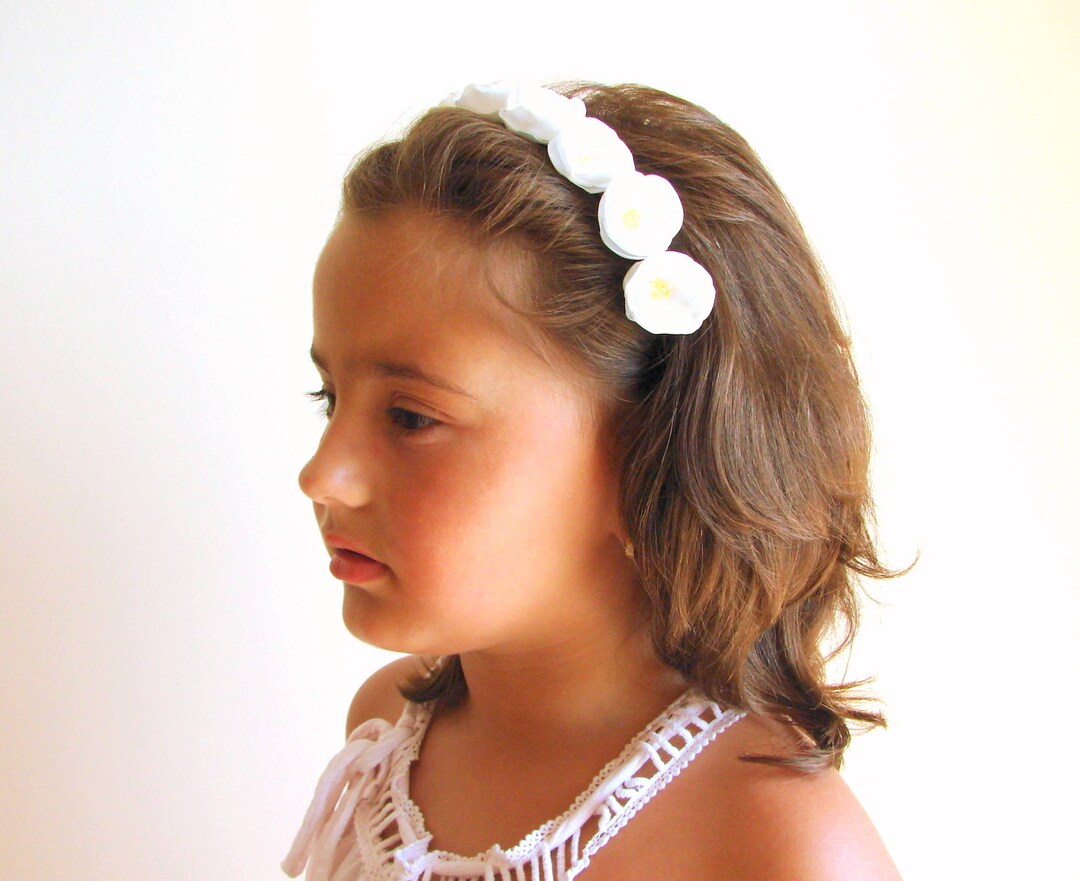 Ivory Flower Crown First Communion Headband Ivory Flower Girl Headband ...