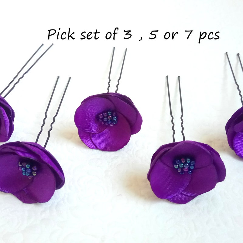 Purple Hair Flower - Etsy