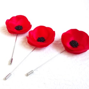 10 Poppy Pins Men's Poppy Pin Poppy Brooch Poppy Lapel Pin Boyfriend ...
