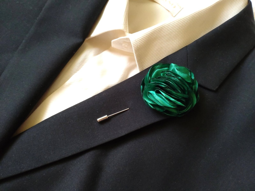 Emerald Green Lapel Pin Emerald Green Suit Pin Green Wedding Pin ...