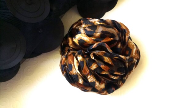 Flower Corsage Pin Leopard Print Brooch Gift for Her Corsage - Etsy