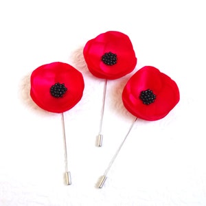 10 Poppy Pins Men's Poppy Pin Poppy Brooch Poppy Lapel Pin Boyfriend ...