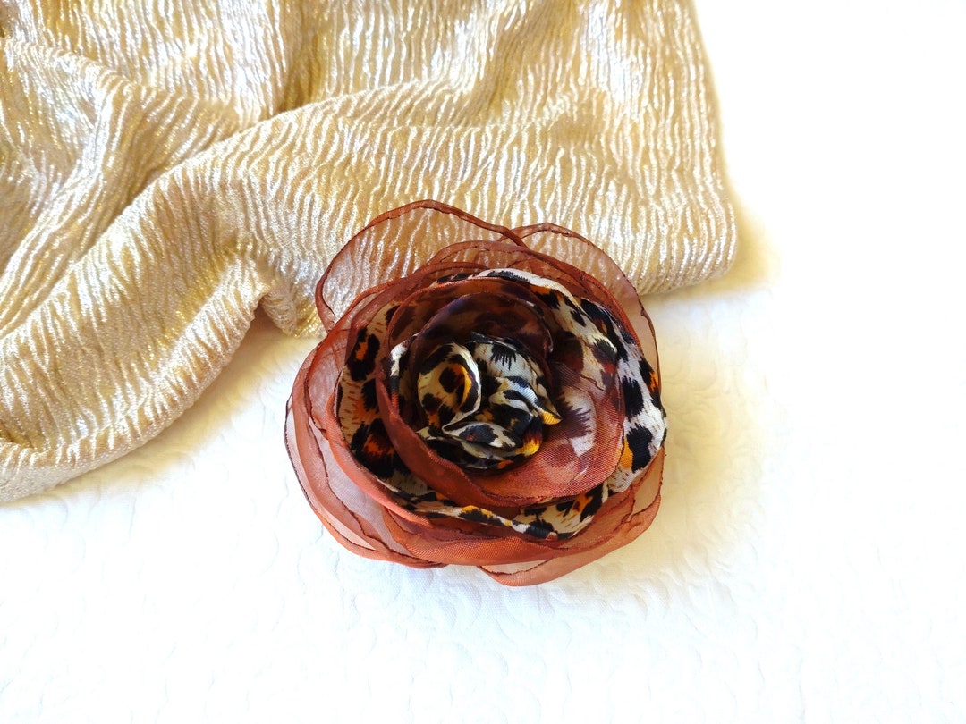 Leopard Print Pin Leopard Brooch Gift for Her Corsage Pin Flower Gift ...