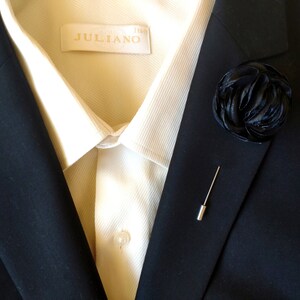 Black Lapel Pin Suit Brooch Black Boyfriend Gift Wedding Pin Black ...
