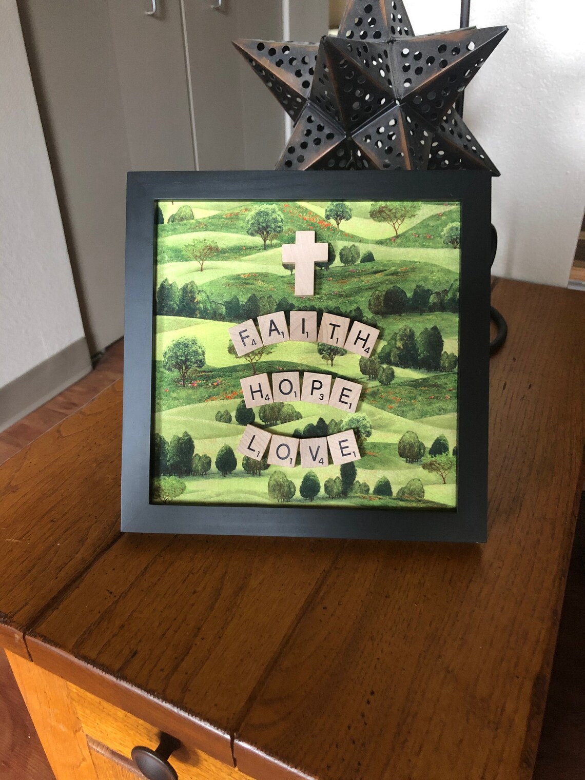 Faith Hope Love Scrabble Art Picture Frame - Etsy