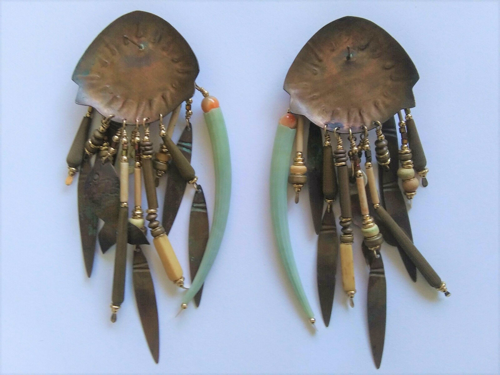 Tabra Sea Goddess Mexican Cats Eye Dentalium Shell Abalone MOP Bone ...