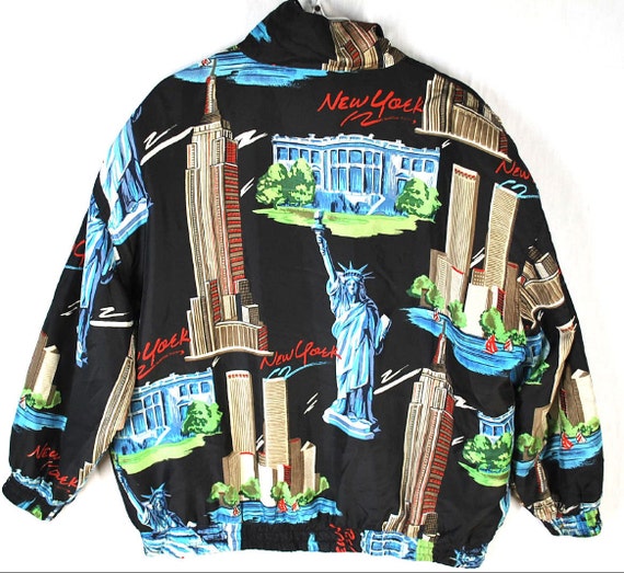 Rare FUDA World Trade Center Silk Bomber Hip Hop Vint… - Gem