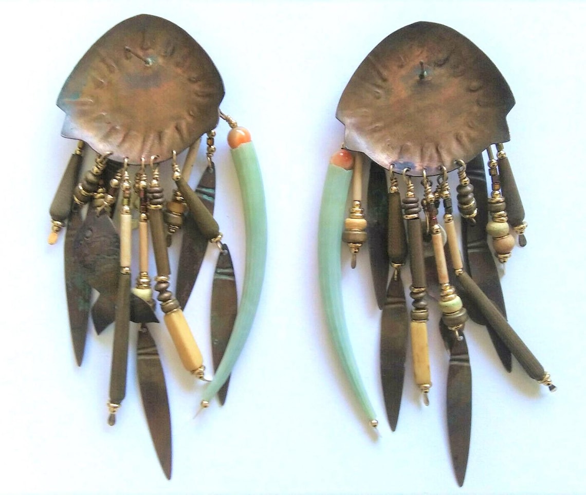 Tabra Sea Goddess Mexican Cats Eye Dentalium Shell Abalone MOP Bone ...