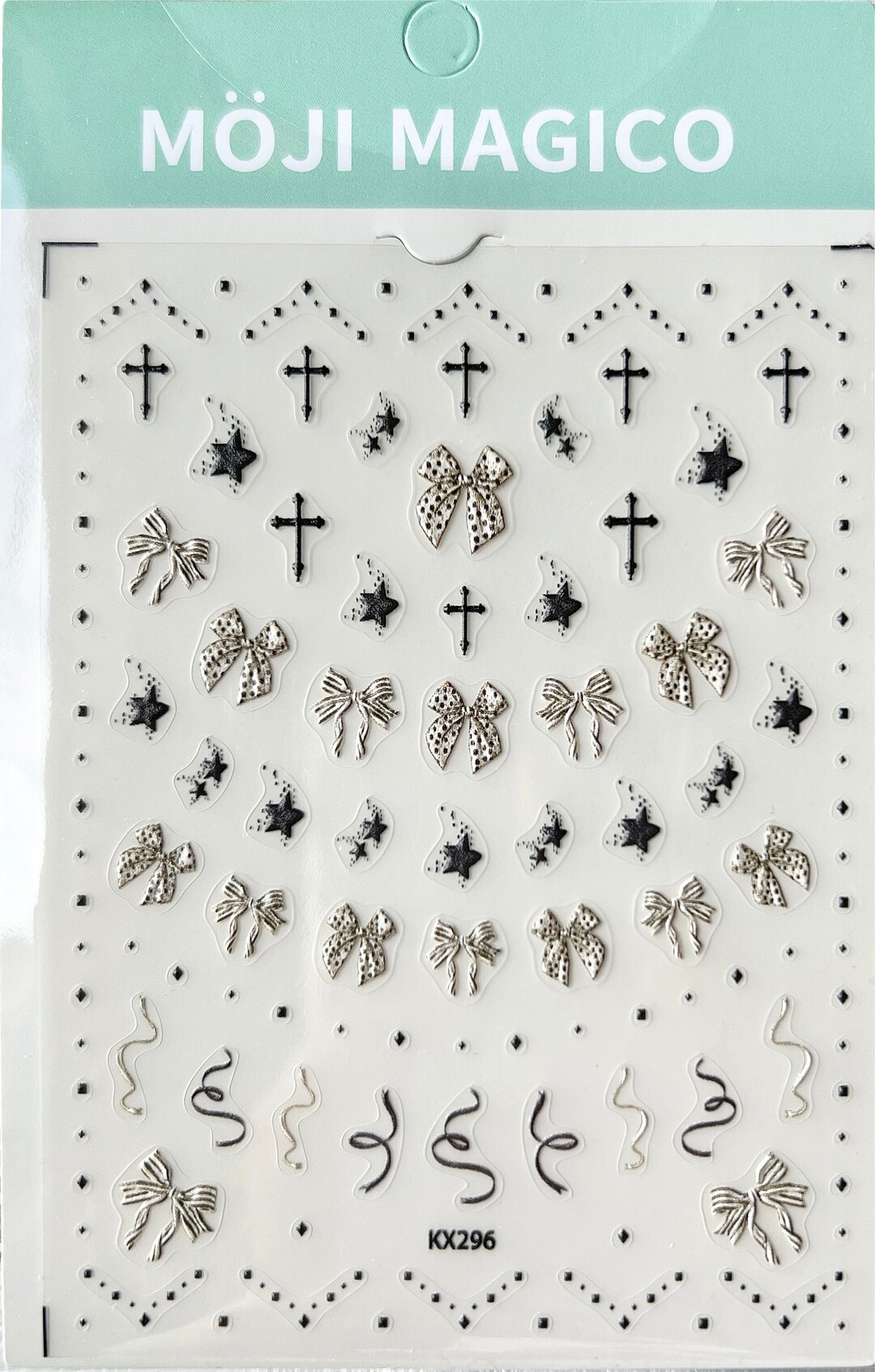 3D Ribbon Bow Star Cross Nail Art Sticker /nail DIY KX296 - Etsy