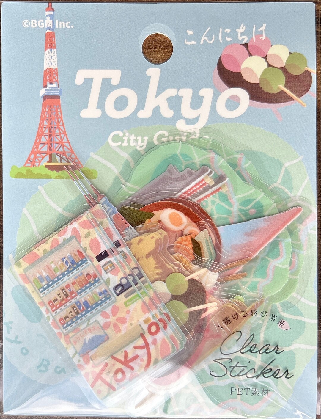 BGM Japan Tokyo Clear Transparent Sticker Flakes, Travel Stickers ...
