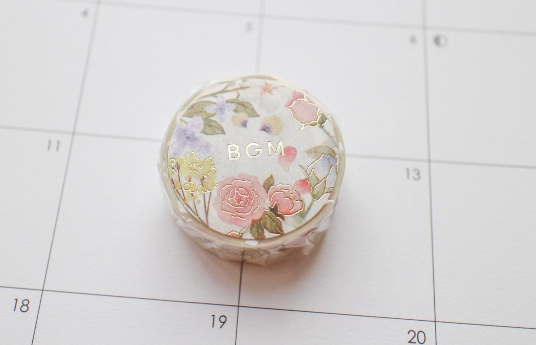 BGM Gold Foil Flower Poem Washi Tape/masking Tape/planner/journal - Etsy