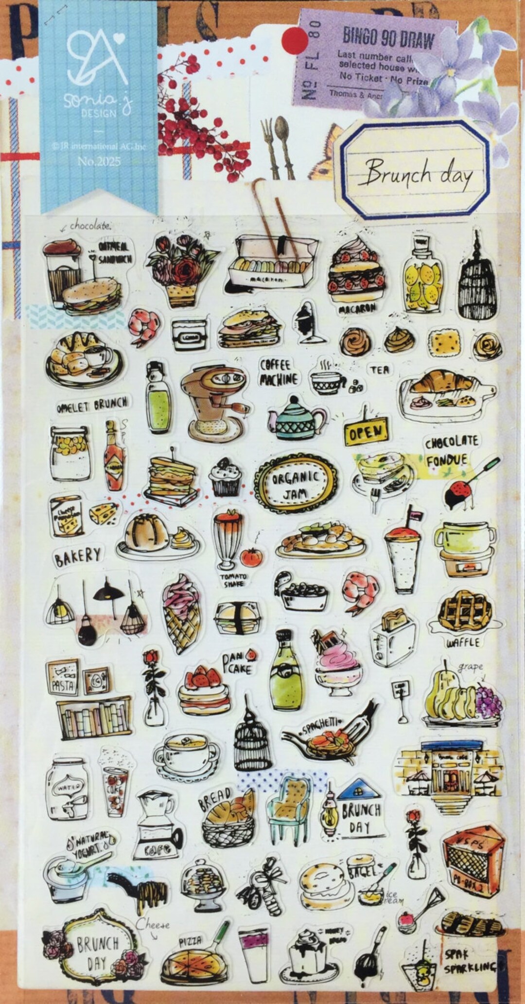 Brunch Day Sticker,sweet Dessert Sticker,drinks,cupcake,bakery Sticker ...