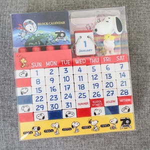 Peanuts Snoopy DIY Mini Block Display Calendar, Brick Calendar, Snoopy ...