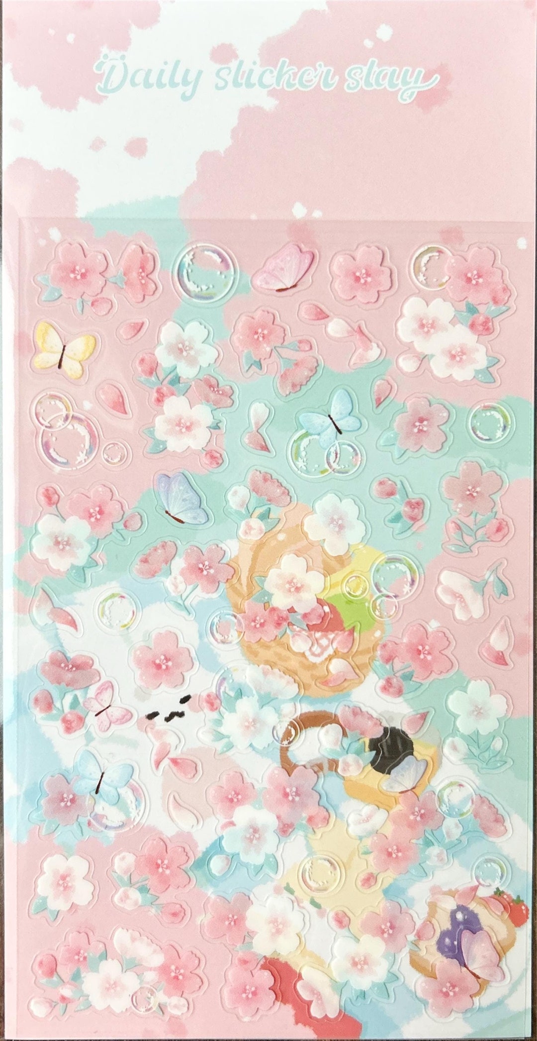 Sakura Deco Sticker,cherry Blossom Day Sticker,butterfly Sticker,craft ...