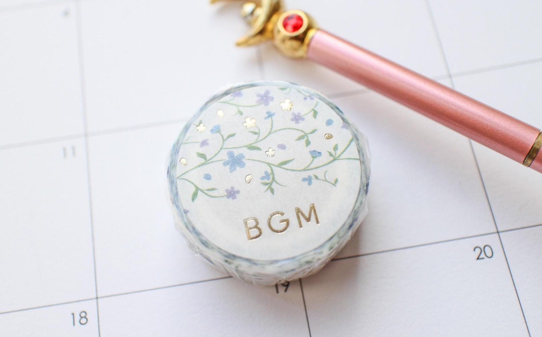 BGM Gold Foil Flowering Plants Flower Dancing /masking Tape/planner ...