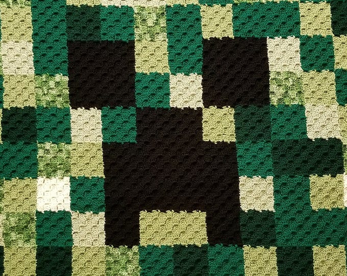 Minecraft Creeper C2C Crochet Pattern - Etsy