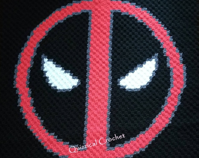 Deadpool Corner to Corner C2C Crochet Blanket Pattern - Etsy