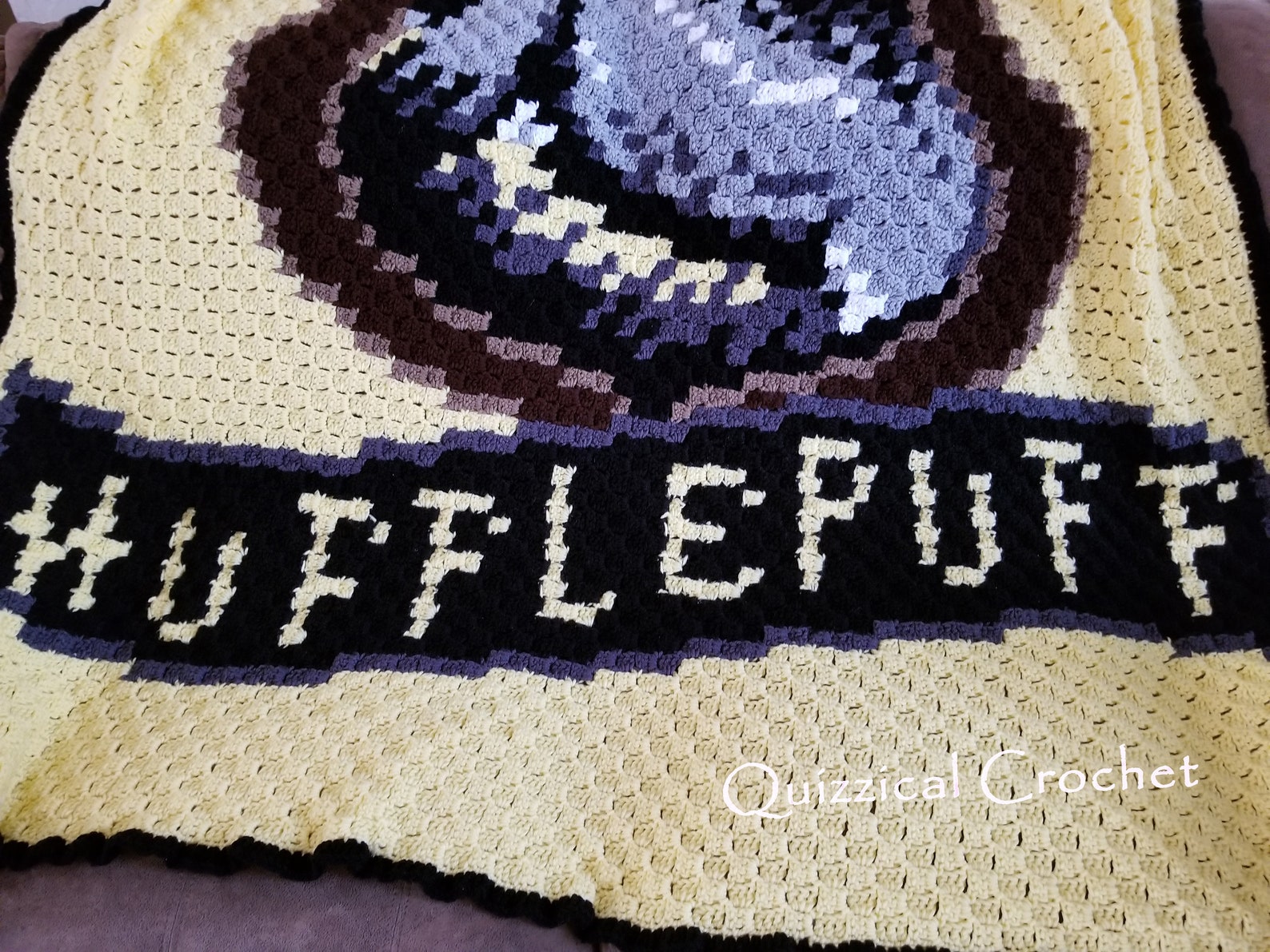 Hufflepuff House Blanket C2C Crochet Pattern - Etsy