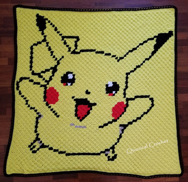 Pikachu Corner to Corner Crochet Blanket Pattern - Etsy