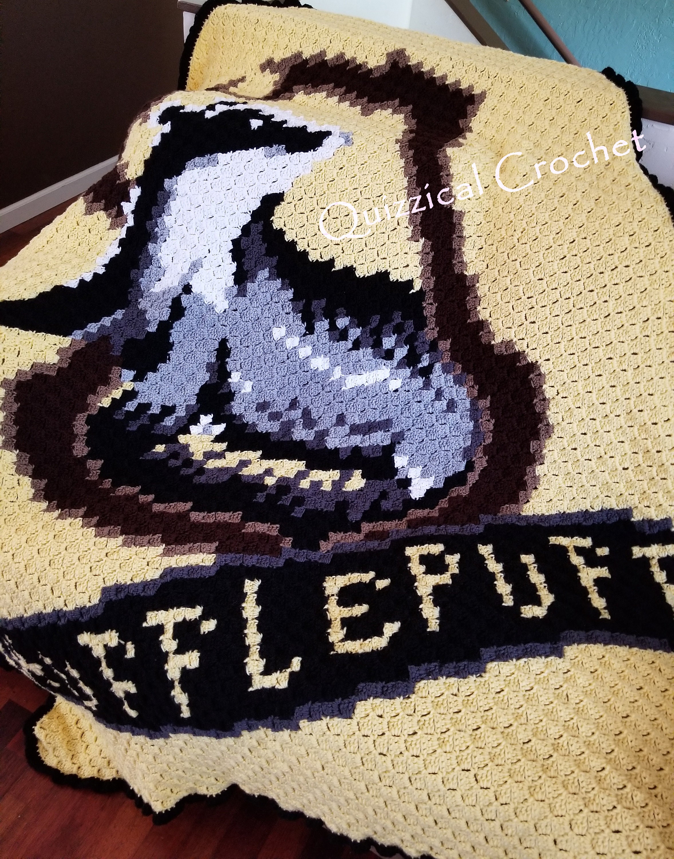 Hufflepuff House Blanket C2C Crochet Pattern - Etsy
