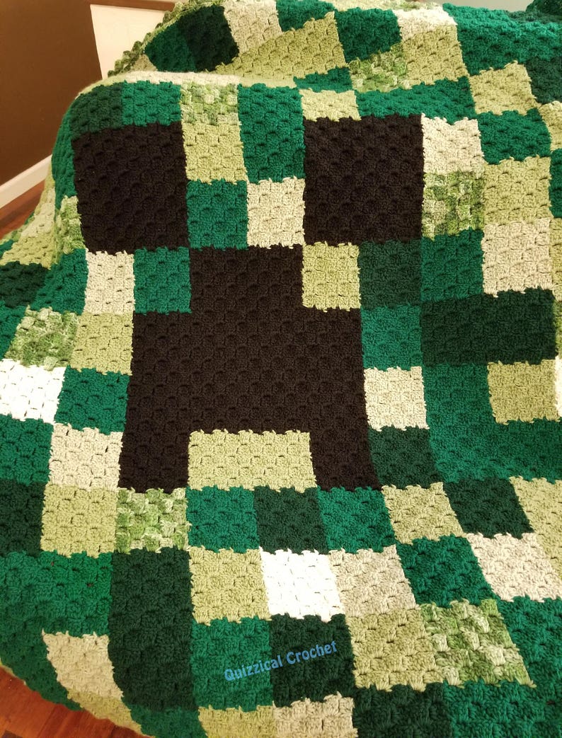 Minecraft Creeper C2C Crochet Pattern - Etsy UK