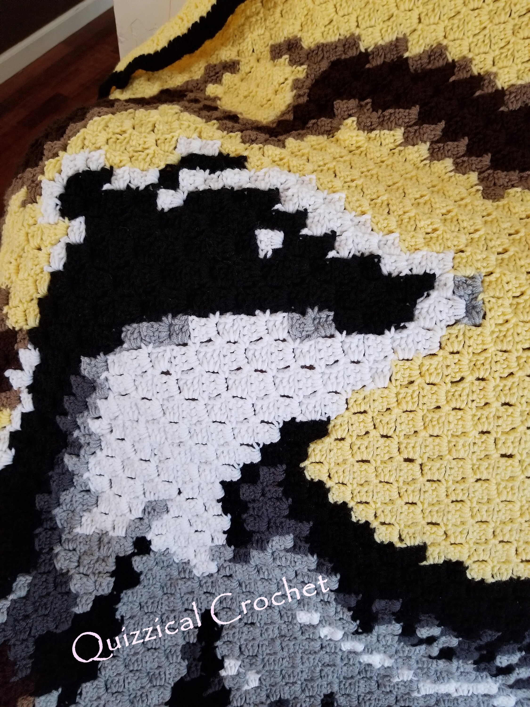 Hufflepuff House Blanket C2C Crochet Pattern - Etsy