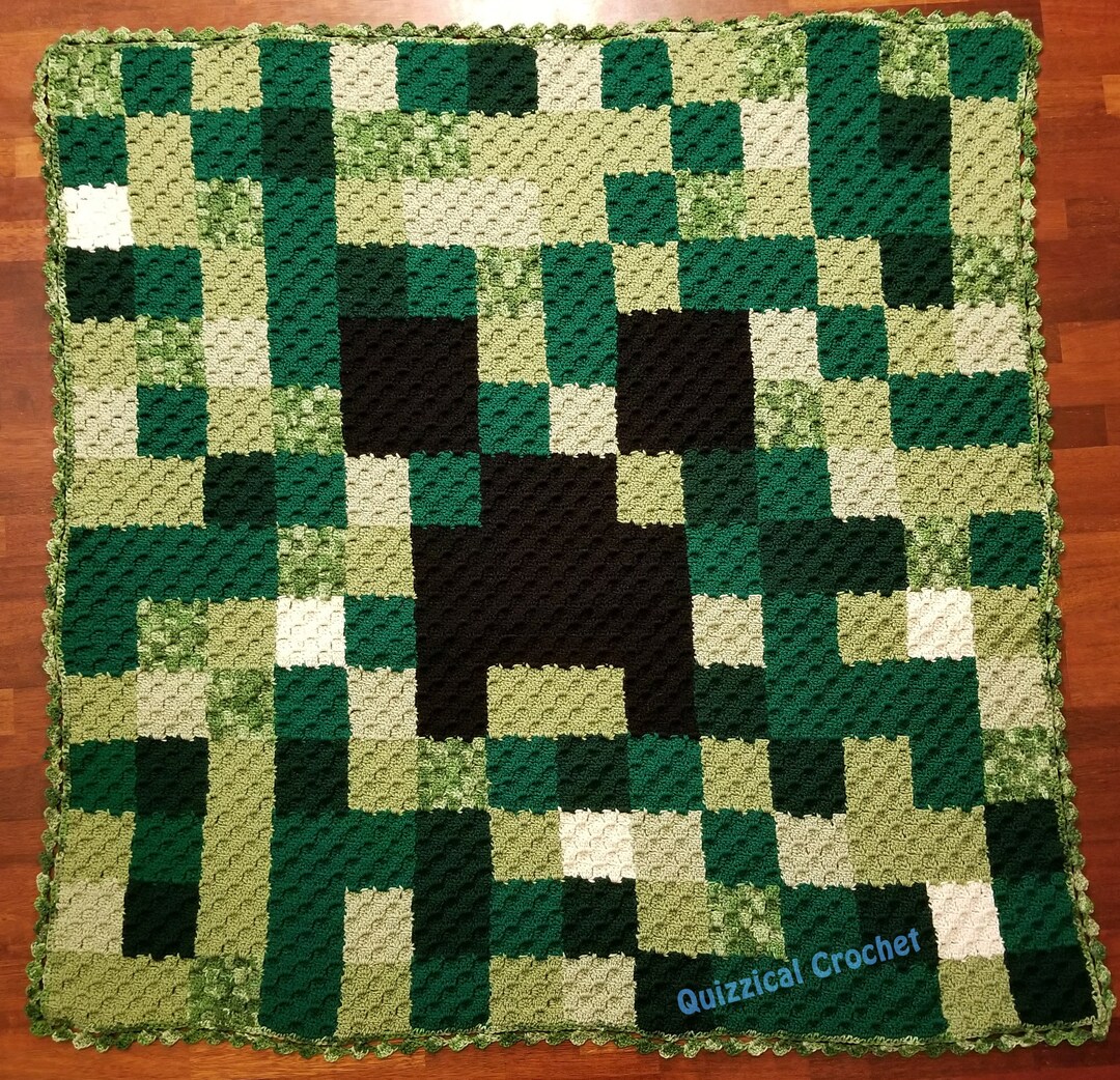 Minecraft Creeper C2C Crochet Pattern - Etsy