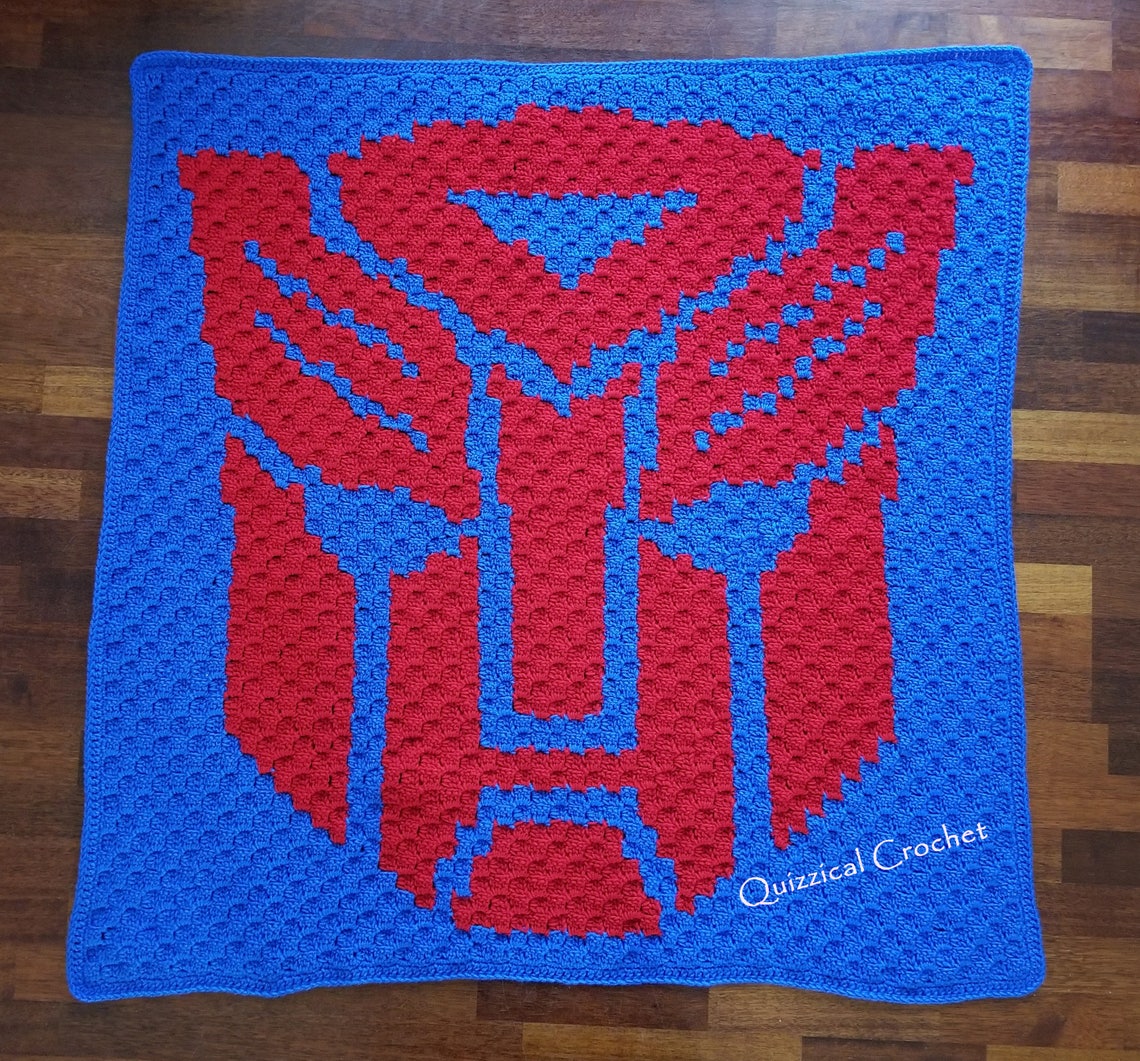 Transformers Autobots C2C Child Blanket Pattern Optimus Prime - Etsy