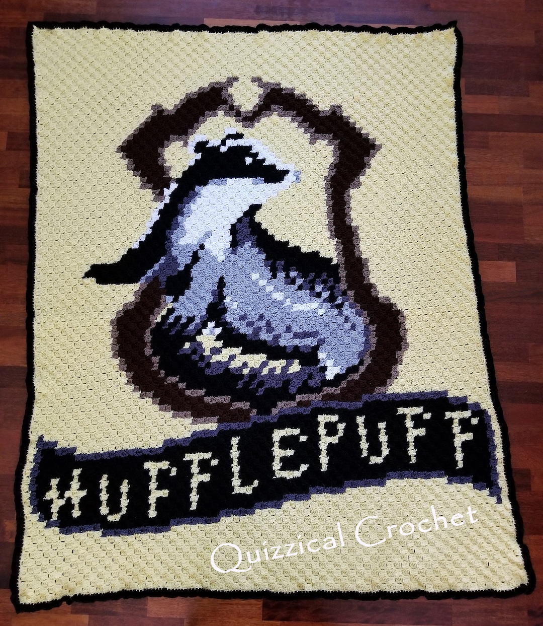Hufflepuff House Blanket C2C Crochet Pattern - Etsy