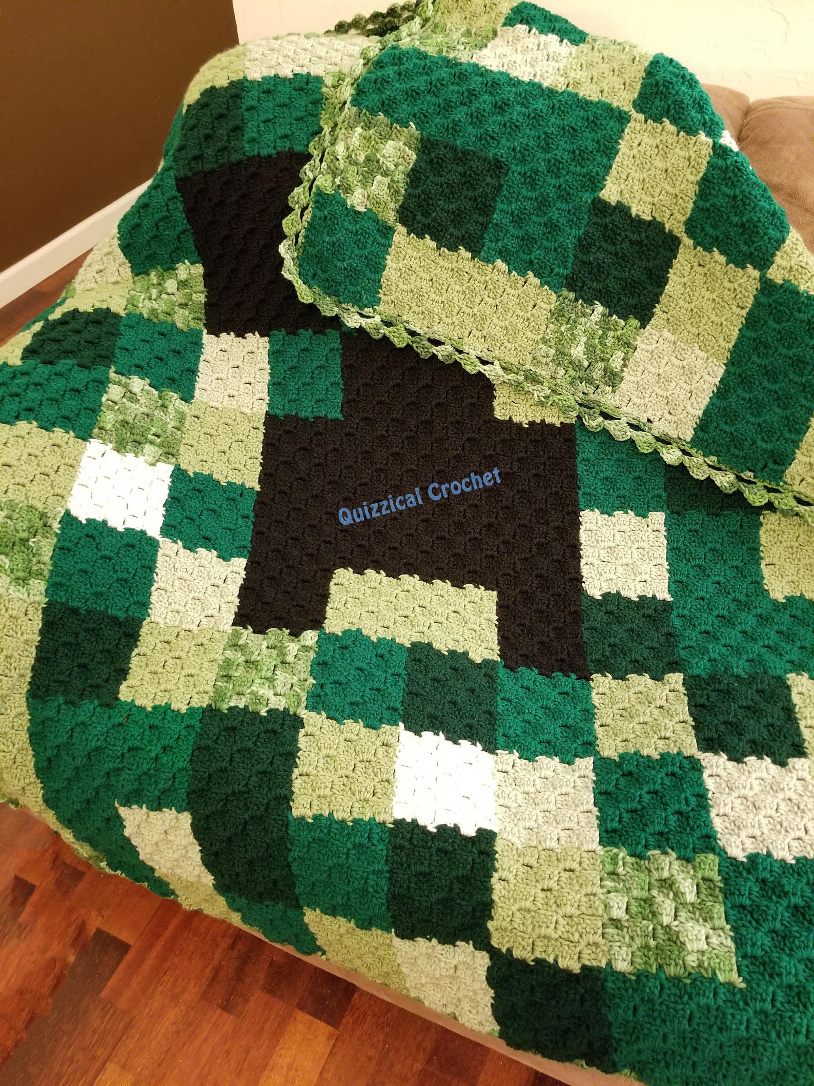 Minecraft Creeper C2C Crochet Pattern - Etsy