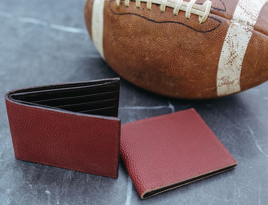 Genuine Football Leather Bifold Wallet - Etsy
