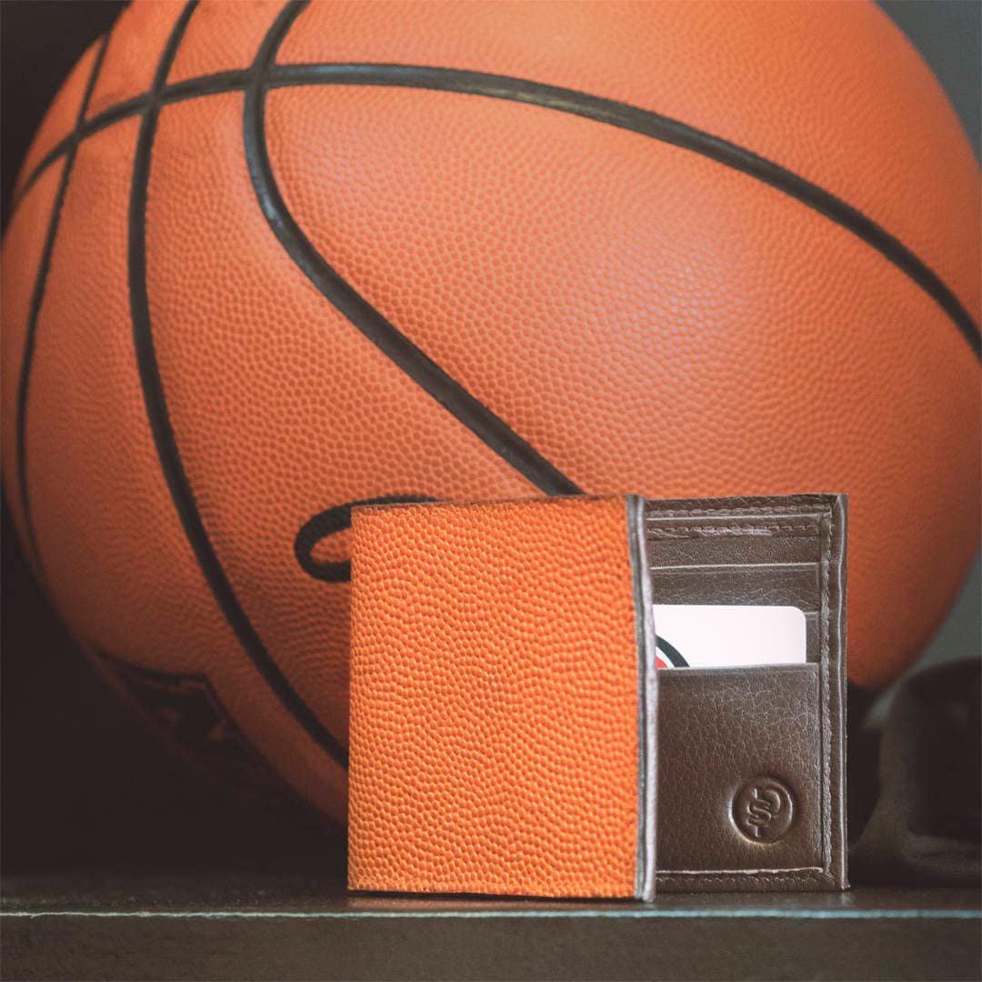 Genuine Basketball Leather Bifold Wallet. Great Gift for Boyfriend ...